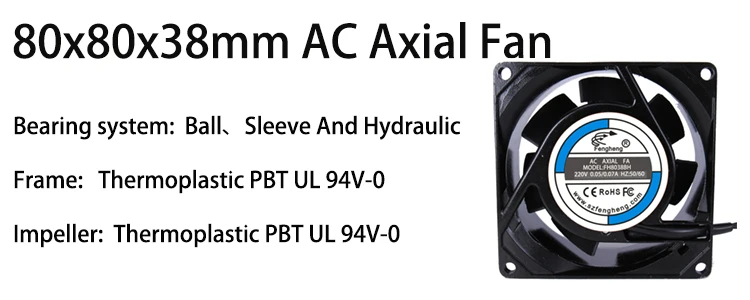 High Quality 80mm Axial Flow Cooler Fan 8038 110v 220v Cooling Fan 80mm ...