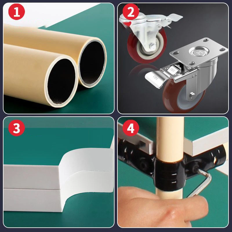 Aluminium Industrial Trolley Handpush Tote Cart 3 Layers Industrial ...