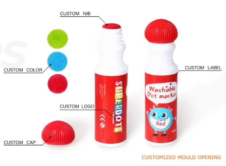 Wholesale Educational Dot Markers Drawing Toys,18 Mm 2 Oz Water Based ...