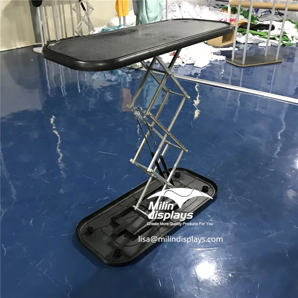Hydraulic Promotion Plastic Folding Pop up Table with Cloth Customized ...
