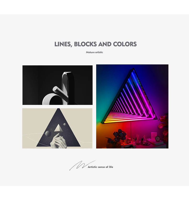 RGB Abyss Mirror LED Atmosphere Light Colorful Cyberpunk Electric ...