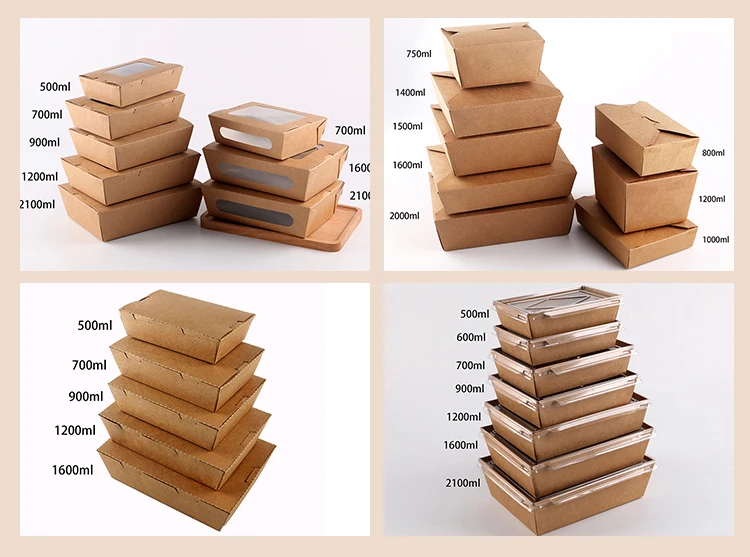 Kraft Paper Lunch Boxes - Durable and Versatile Solutions
