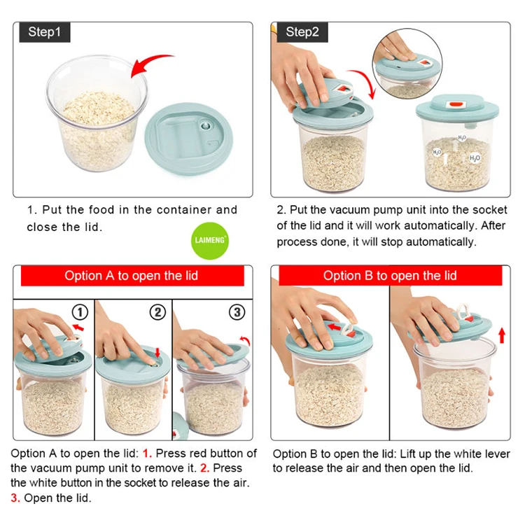 Automatic Vacuum Seal Food Storage Airtight Vacuum Canister Set - Buy ...