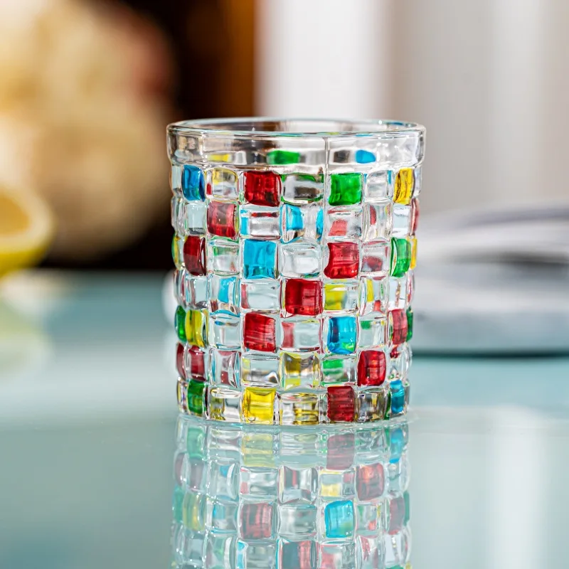 270ml Whisky Stained Glass Crystal Color Clear Glasses Colorful Hand ...