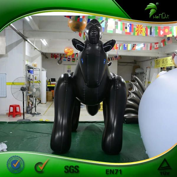 Hongyi Inflatable Cartoon Horse Toy Self Inflation Animal Glossy Pvc ...
