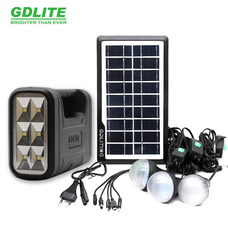 GD8017A Portable Solar Lighting System - 3.5W Efficiency