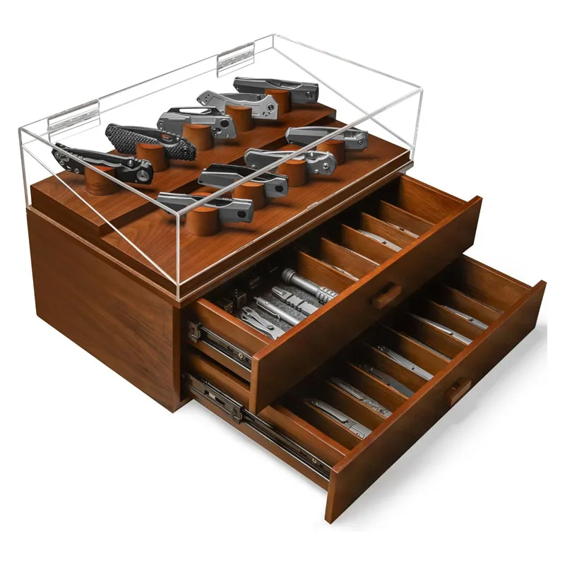 Display and Store Your Knife Collection with the Armada Premium Pocket Knife Display Case for 40 ...