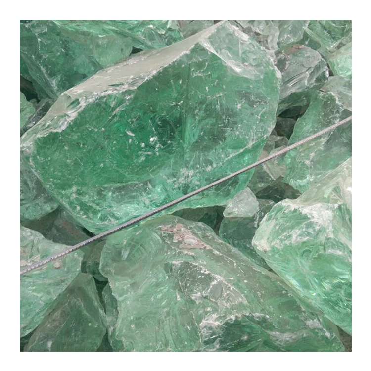 Natural Clear Colored Slag Glass Rocks for Gabion & Landscaping