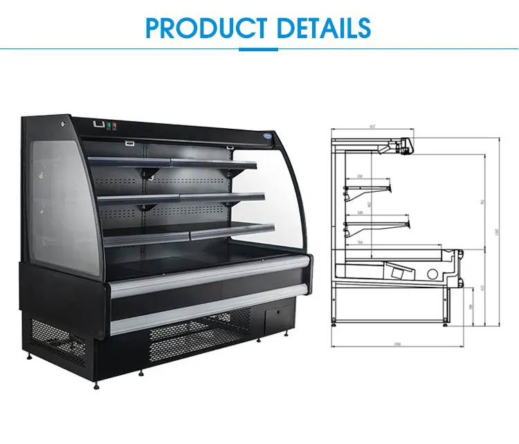 Open Multi Deck Supermarket Refrigeration Equipment Plug In Open ...