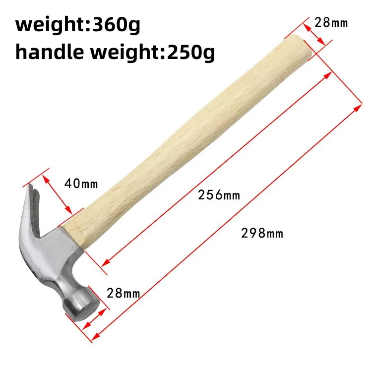 Wooden Handle Claw Hammer - Buy Angle Iron Hammer Wooden Handle Multi ...