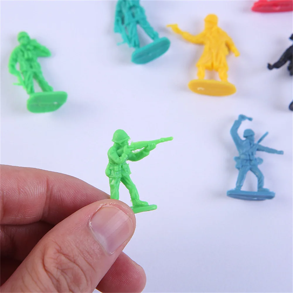 3cm Mini Army Soldiers Various Pose Toy Plastic Army Men Action Figures ...