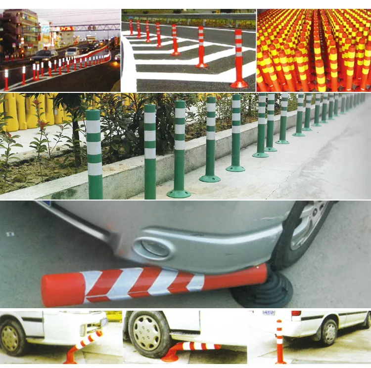 Reflective No Parking Plastic Bollard - Safety Poles