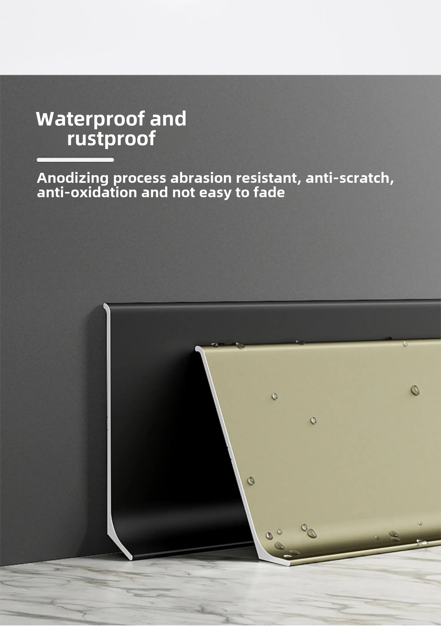 Modern Ultra-Thin 4/6/8/10cm Aluminum Alloy Self-Adhesive Skirting ...