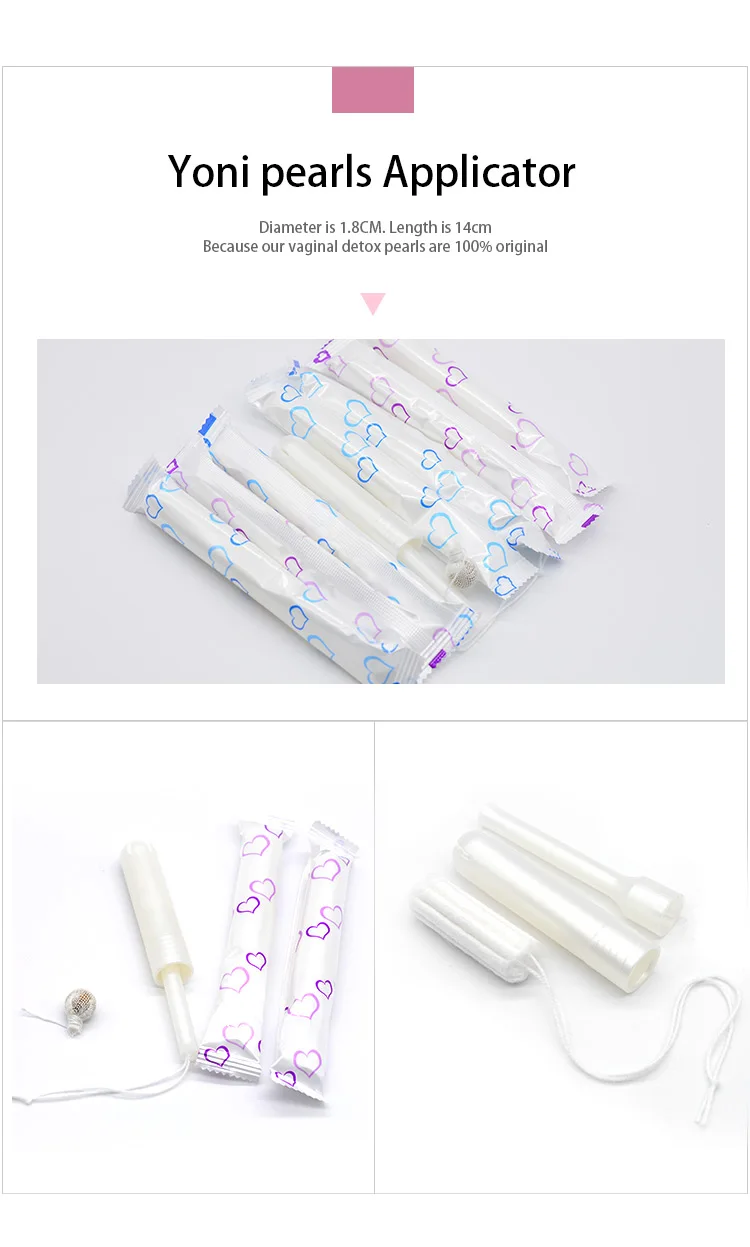 Reusable Plastic Tampon Applicator for Yoni Detox Pearls