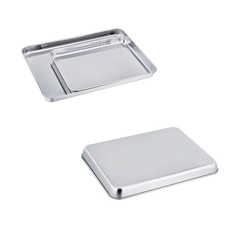 Stainless Steel Square Tray/grill Tray/baking Tray With Grid Oil Filter ...