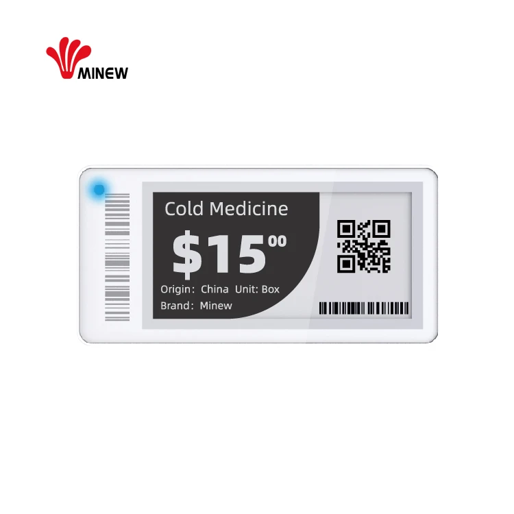 MINEW 2.13INCH E Ink Display Rgb for Supermarket E Shelf Label