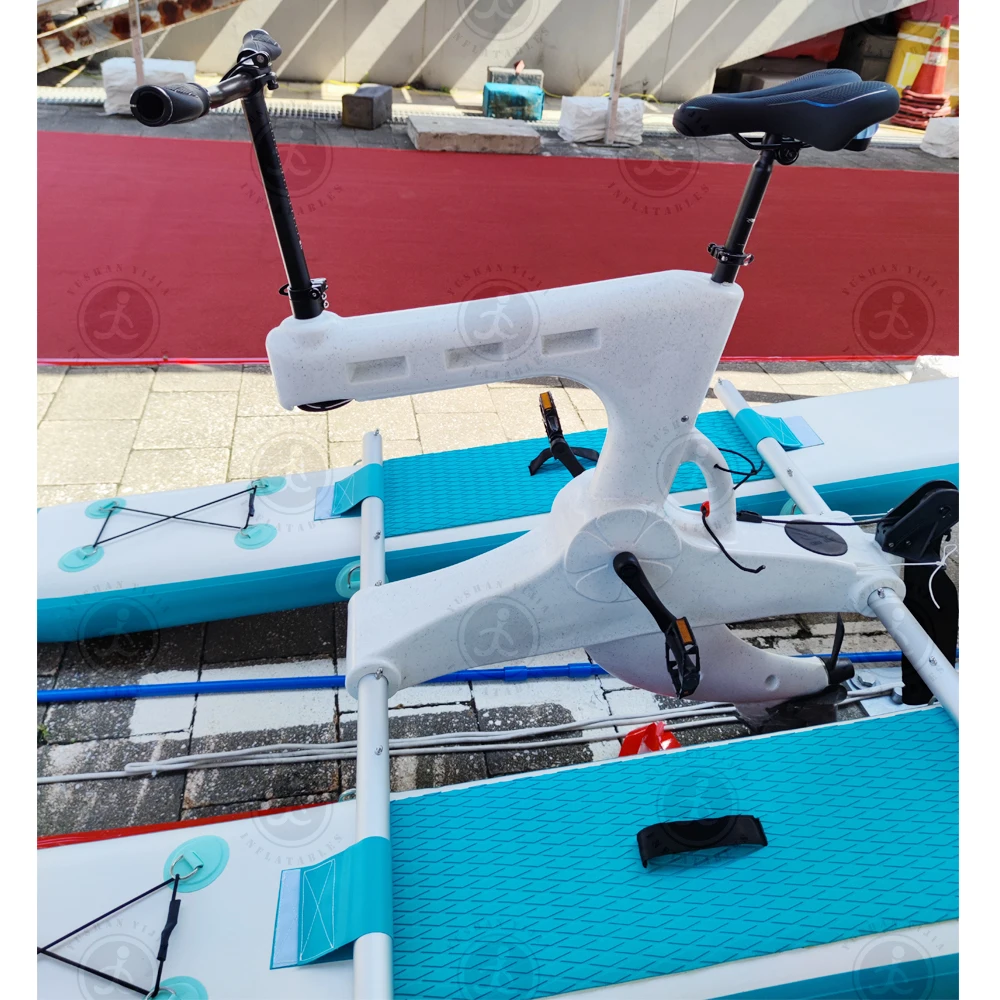 Inflatable Floating Water Bike Pedal Boats Hydrocycle Bicycle Leisure ...