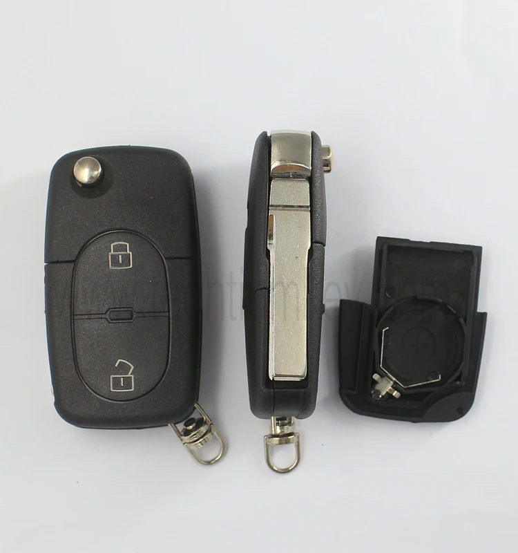 2032 Battery Flip Key Remote Car Key Blank Shell Fob Case Cover 2+1/3+1 Buttons With Uncut Blade ...