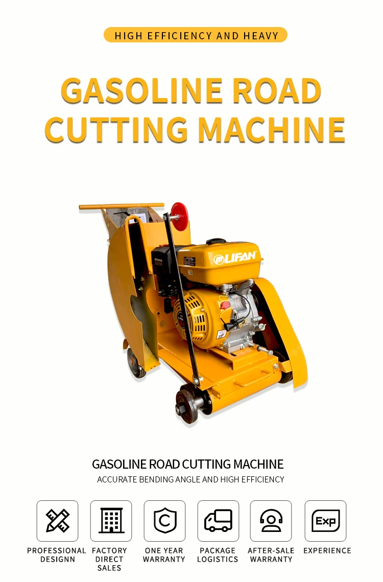 Handheld Asphalt Road Cutter - Efficient Concrete Saw