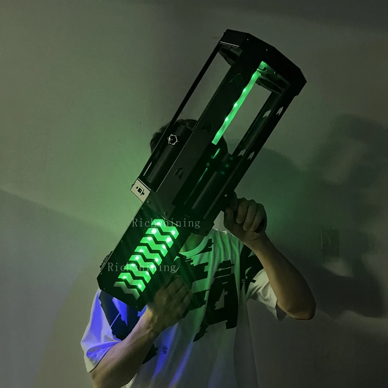 Led Confetti Handle Popper Shooter Machine 3 Heads Party Popper ...