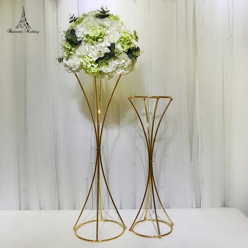 Metal Gold Flower Stand For Weddings Table Centerpiece Wedding ...