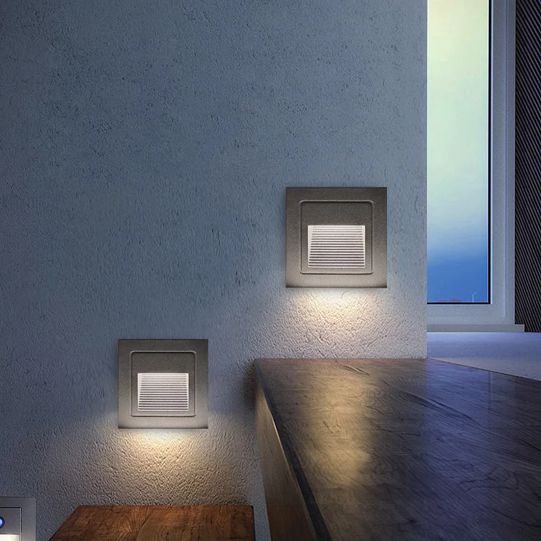 3w Indoor Led Step Light Stair Light Wall Embedded Outdoor Waterproof ...