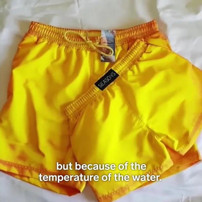 2020 New Design Heat Reactive Color Changing Swim Shorts 100% Polyester ...