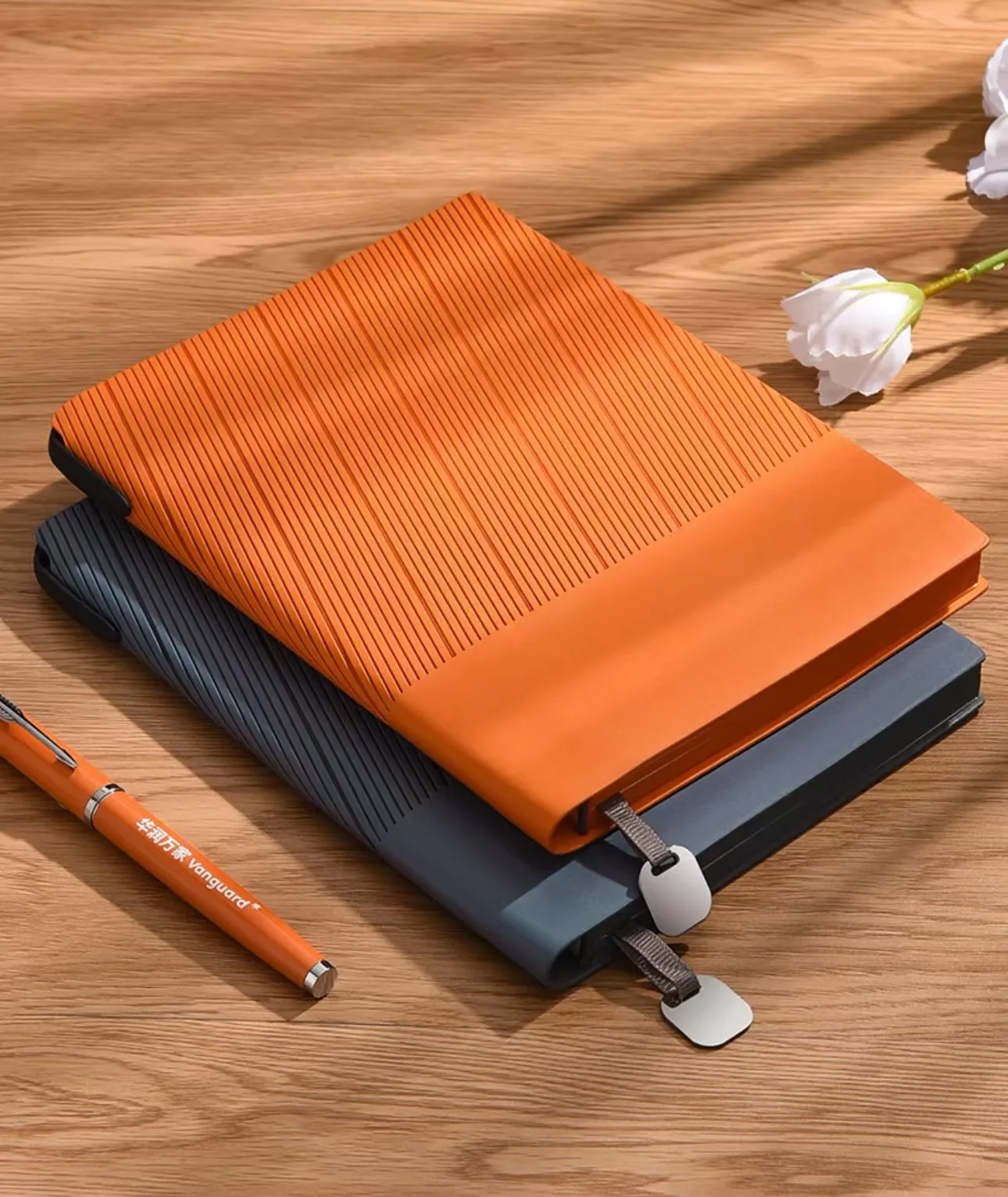 Customized Business Notebooks - High-Value Logos & Pen Holders