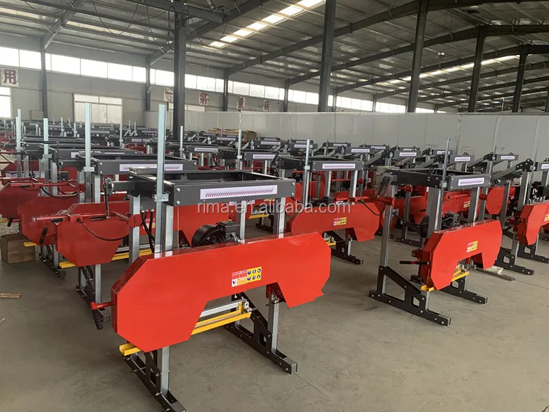27hp Electric Portable Wheels Trailer Sawmill Horizontal Bandsaw ...