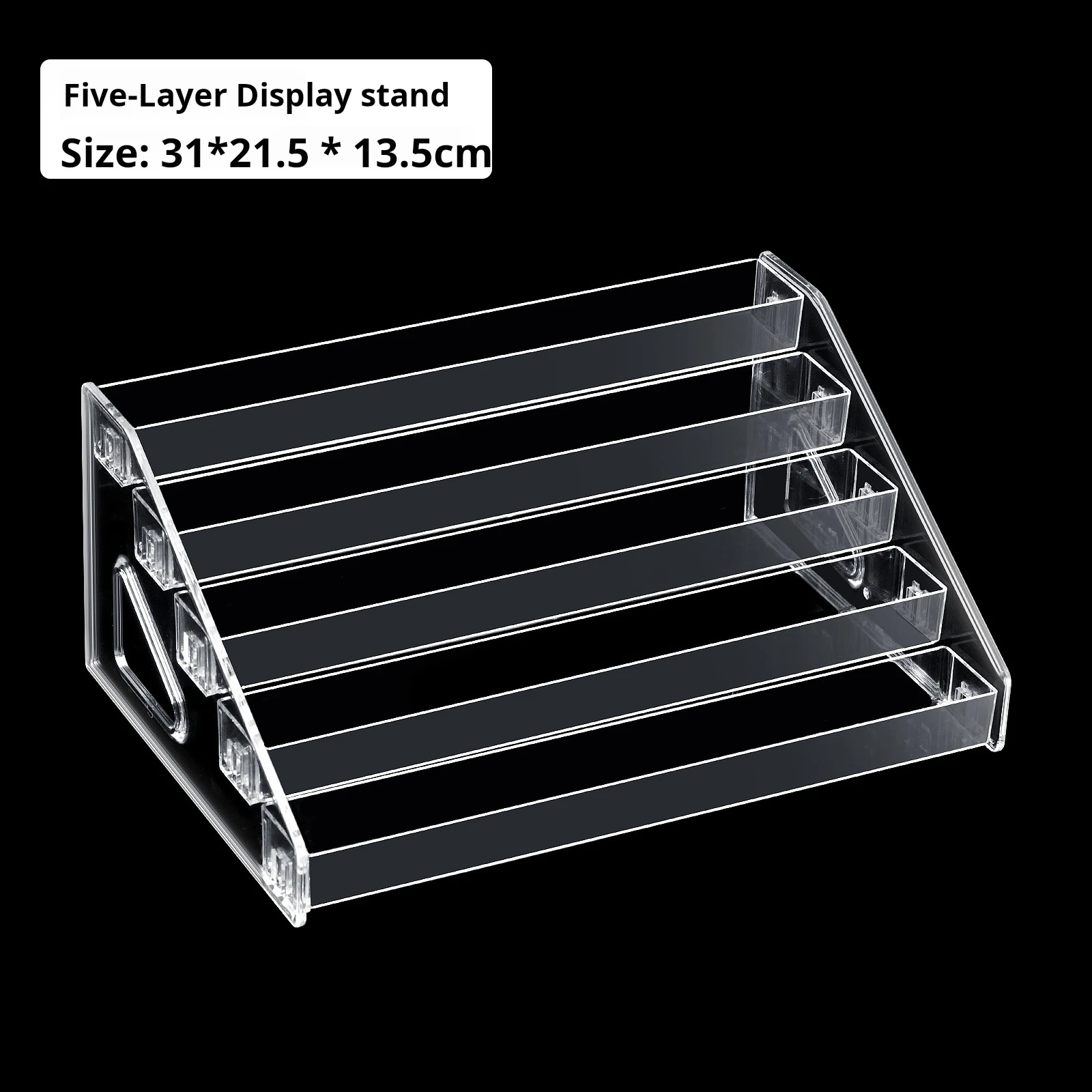 New 5/6/7 Tier Acrylic Storage Rack Trapezoidal Display clear Cosmetic ...