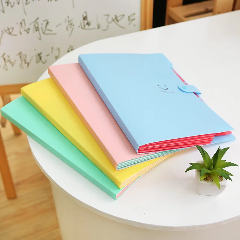 5 Pockets Multi Functional Plastic Insert Pp Multi-layer A4 File Folder ...