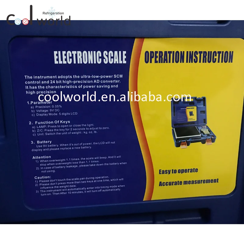 Digital Electronic Refrigerant Charging Weight Scales 100kg For Hvac ...