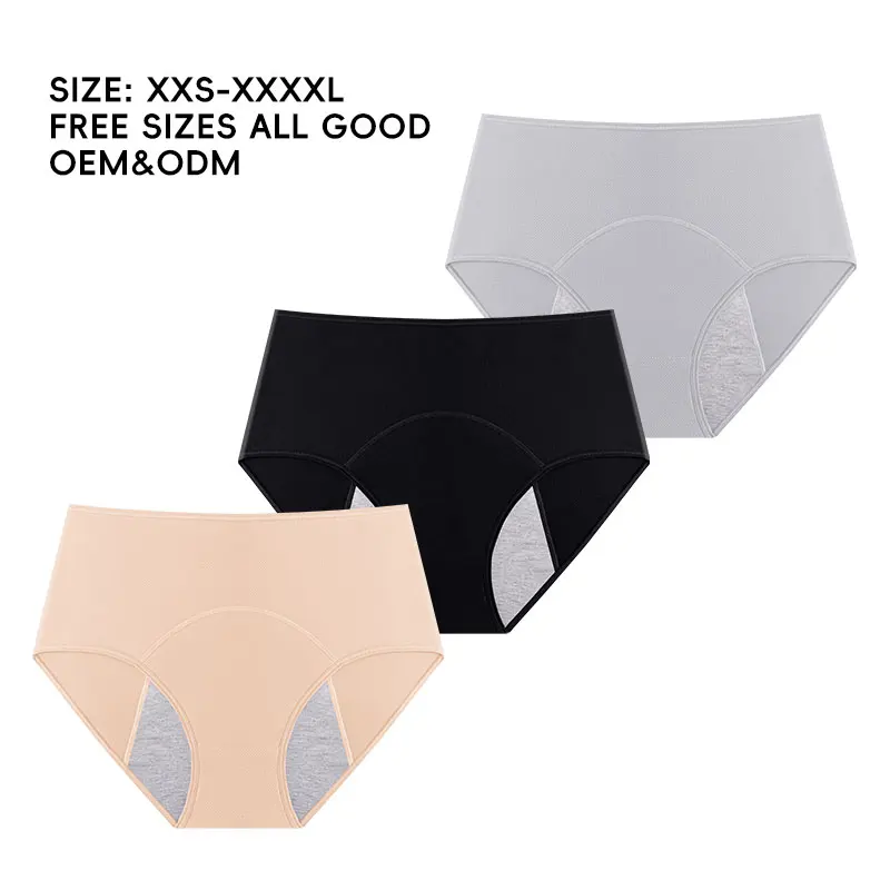 Wholesale Xs-4xl Plus Size Period Underwear Air-mesh Fabric High Waist ...