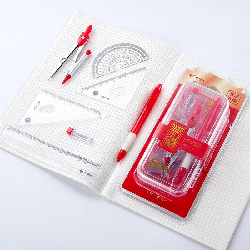 School Geometry Set 7 Pieces Student Geometry Drafting Math Sets ...