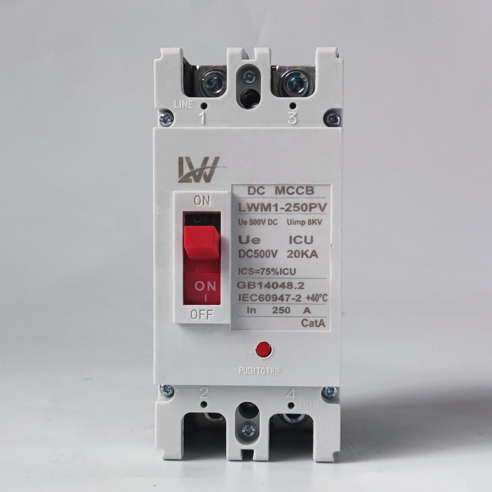 LW DC MCCB - High Quality 250A Moulded Case Circuit Breaker
