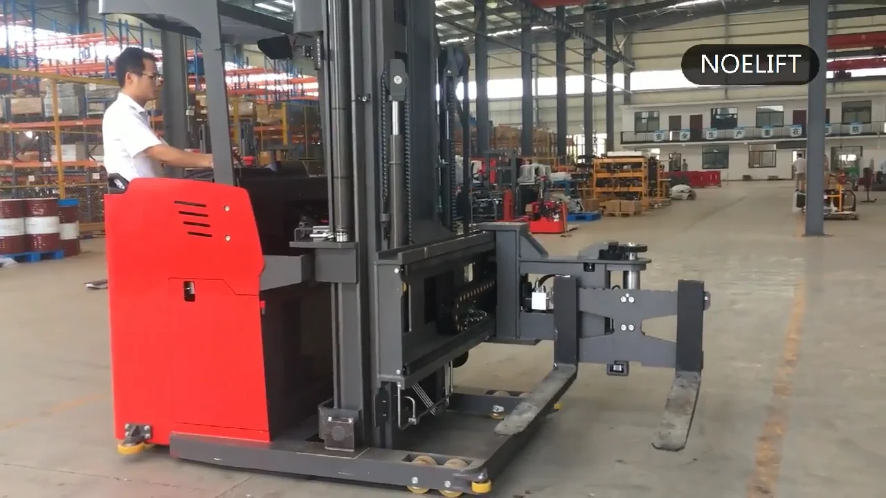 3-ways 10m Lift Electric Pallet Stacker With Side Slide Pull Design ...