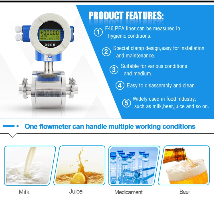 Digital Electronic Milk Meter - Electromagnetic Flow Sensor for Cow