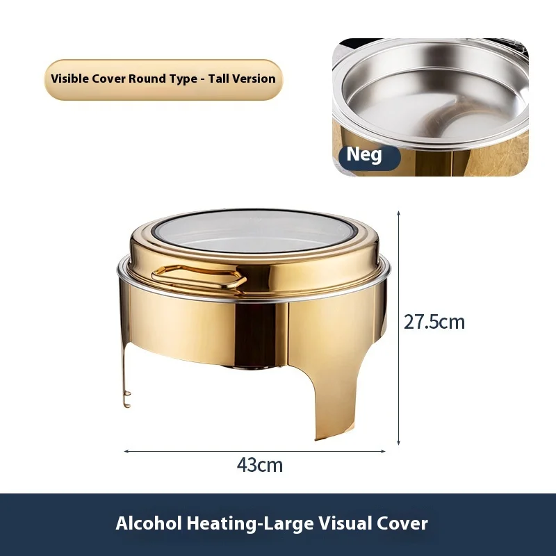 Luxury Modern Style Gold 6L Capacity Stainless Steel Chafing Dish ...
