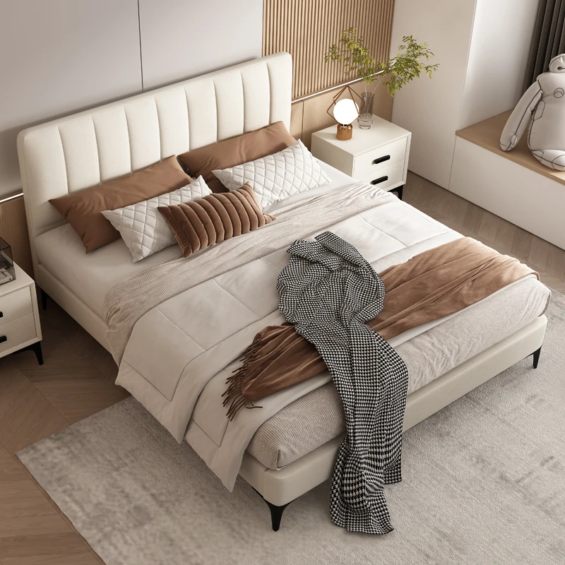 Modern Luxury Upholstered Luxury Modern Furniture Bed Fabric Pine ...