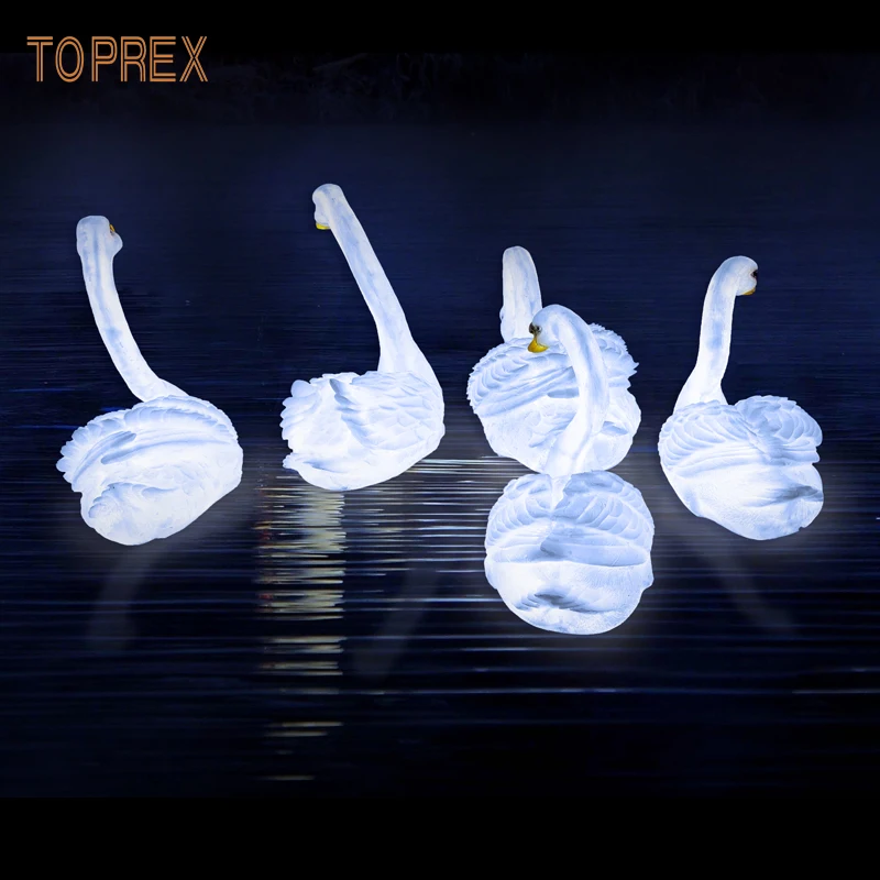 Toprex Holiday Light up Resin LED Lighted Swan Decoration