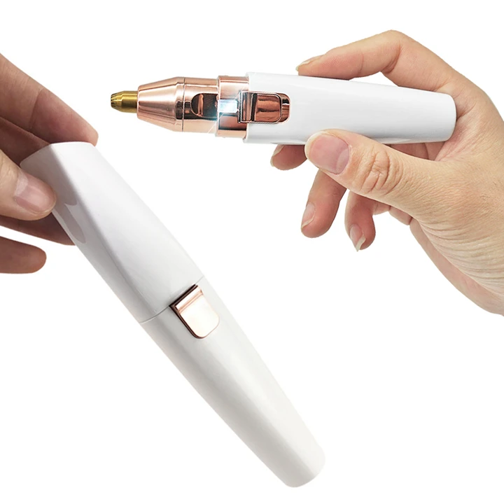 2 In 1 Eyebrow Trimmer Facial Hair Remover With Built-in Led Light ...