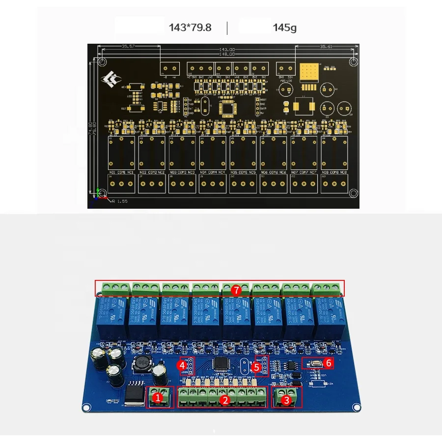 Taidacent Dc12v 24v 8 Channel Relay Module 8 Way Input 8 Way Output ...