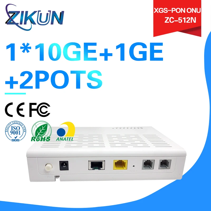 Zikun New Product Zc-512n With 1*10ge+1ge+2pots(option) Xgs-pon Onu - Buy Fiber Optic Equipment ...