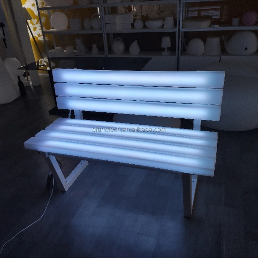 Modern LED Illuminated Park Bench - Perfect for Outdoor Spaces