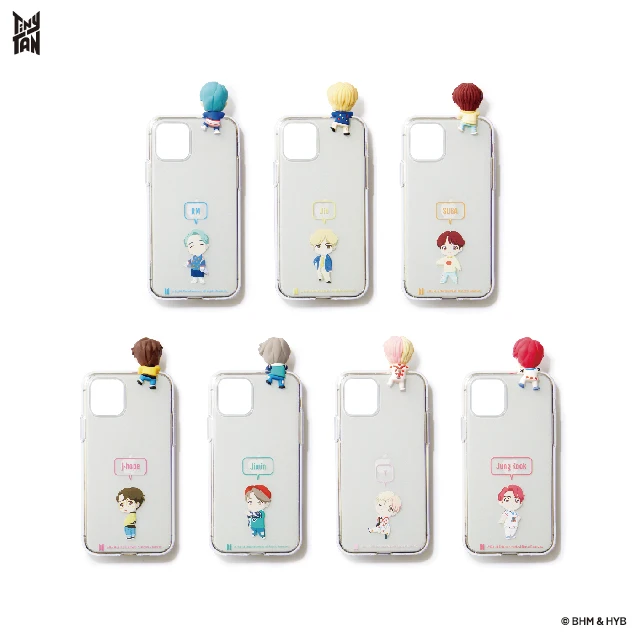 High Quality Korean Bts Character Figure Jelly Case Balloon Mobile ...