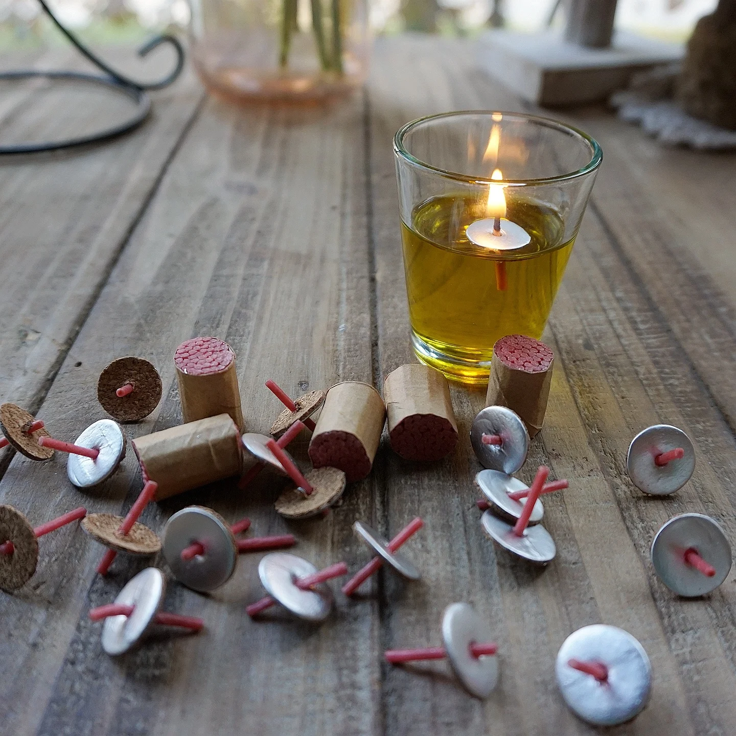 Vigil Oil FLOATING WICK - Jewish Floating Wicks & Cork Floaters