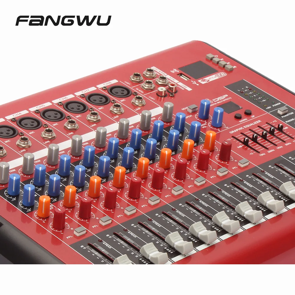 Newest 8 Channel Powered Mixer Amplifier With Blue-tooths 500w - Buy 8 ...
