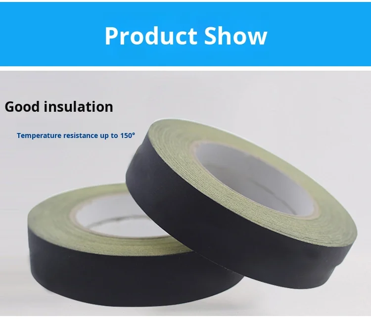 Black Acetate Cloth Tape Electrical Insulation High Temperature ...