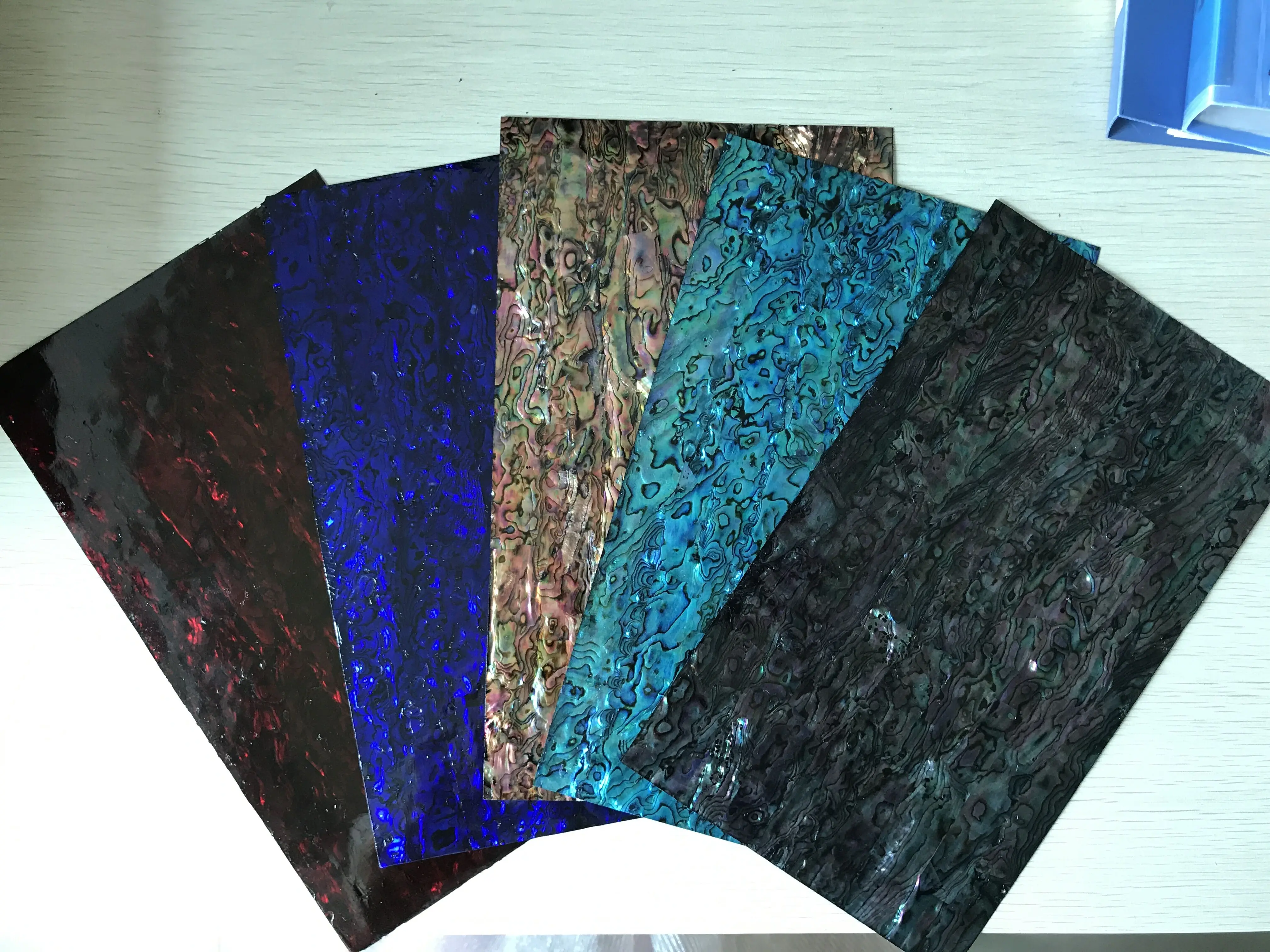 New Zealand Colorful Abalone Paua Shell Laminate Sheets