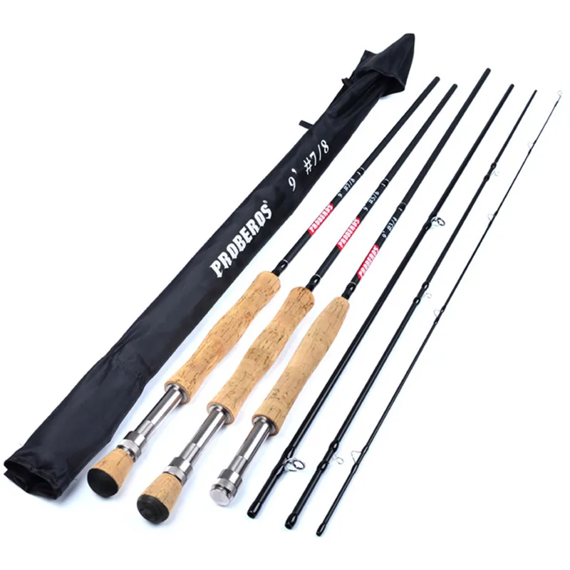 Caster Fly Fishing Rod 4 Sections High Carbon Fiber 2.7m 3/4#5/6#7/8 ...